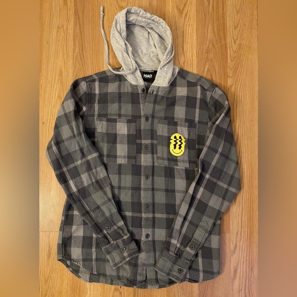 MAD Engine | Shirts | Mad Engine Droopy Face Mens Plaid Flannel Long ...